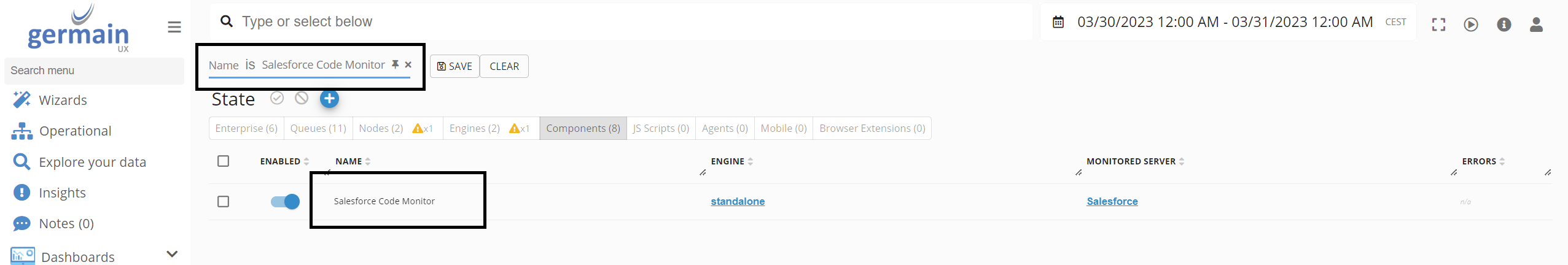Salesforce Apex Code Monitoring
