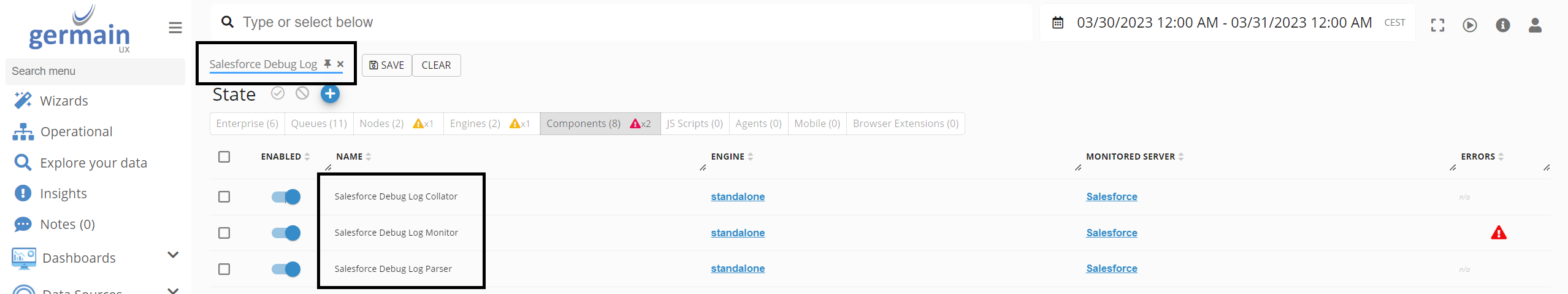 Debug Log Monitoring for Salesforce Cloud (Configure)