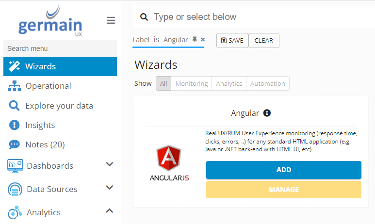 Deploy Monitoring for Angular