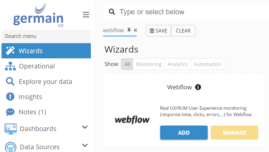 Deploy Monitoring for Webflow