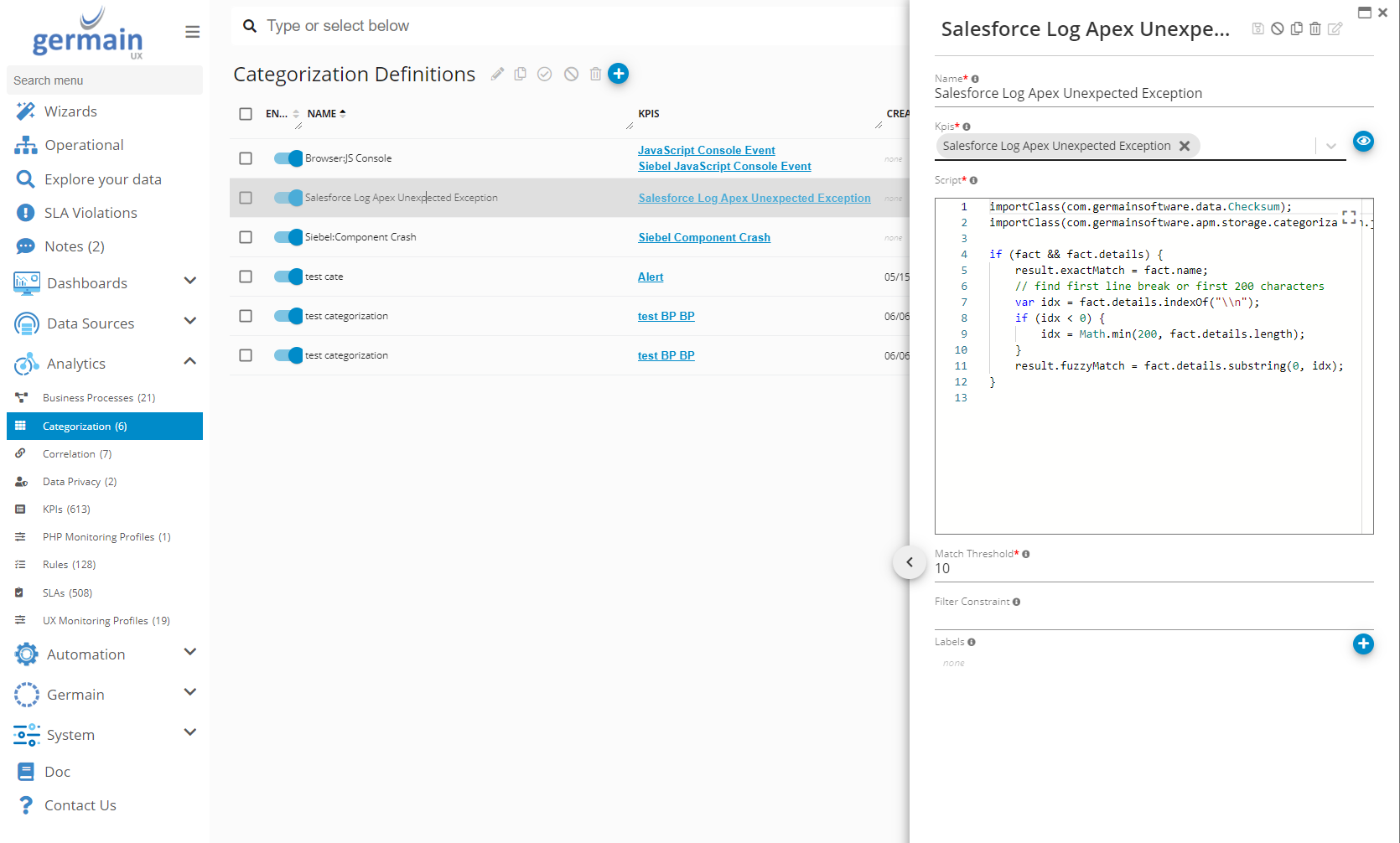 Apex Exception Monitoring for Salesforce Cloud (Configure)